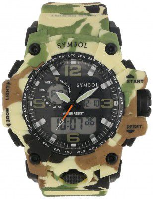 Amazon Brand - Symbol Analog-Digital Men's Watch (Dial Colored Strap ...