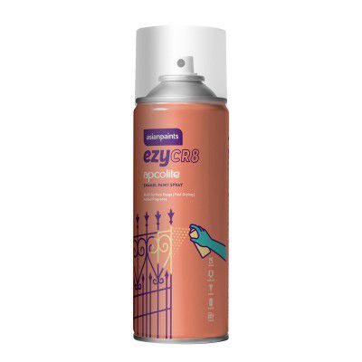 Asian Paints ezyCR8 Apcolite Enamel Paint Spray (Grey) Multi-Surface ...
