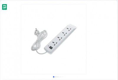 Bajaj 4 Socket Spike and Surge Guard (250 Volts) with 2 Meter Cable ...