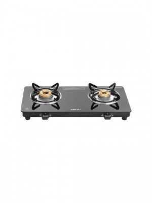 Bajaj Black Glass UCX 2 Burner Slim Gas Stove | Dealsmagnet.com