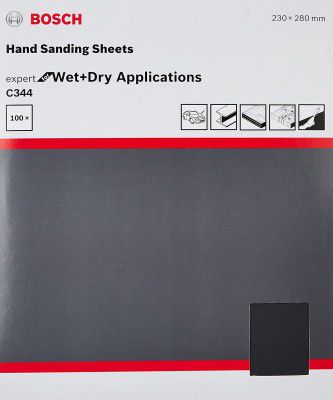 Bosch Professional Hand Sanding Sheet For Automotive, 230 X 280 mm Grit ...