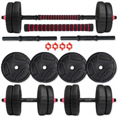 BULLAR Premium Adjustable Dumbbells Set 8 Kg to 30 Kg with Pair of ...