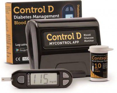 Control D Diabetes Care Kit Glucometer (Black) | Dealsmagnet.com