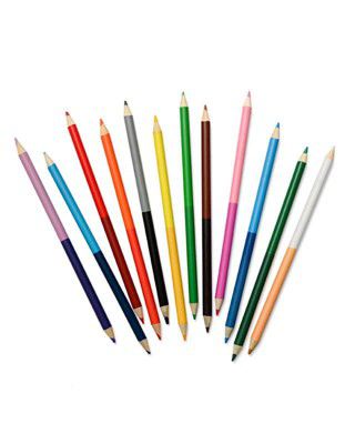 Crackles Space Wood Double Sided Color Pencil For (12 Pencils, 24 ...