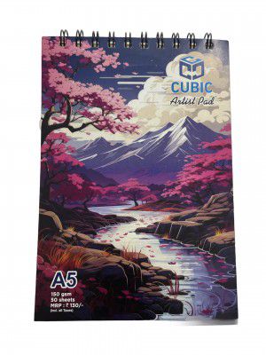 Cubic Artistic A5 Drawing Pad – 50 Sheets | 150 GSM Premium Textured ...