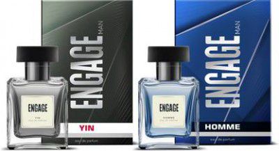 Engage Yin + Homme EDP Combo for Men 50ml x2, Skin Friendly Eau de ...