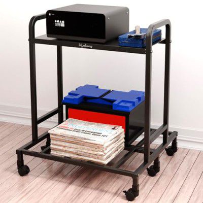 Lifelong Double Battery Inverter Trolley Stand for Home & Office ...