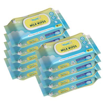 MUMta Milk baby wipes | With 99% Pure Water, Milk and Probiotics- 648 ...