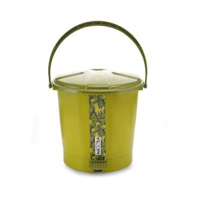 Nayasa Army Pedal Bin- 16.4 Ltrs | Dustbin with Lid | Garbage Waste Bin ...