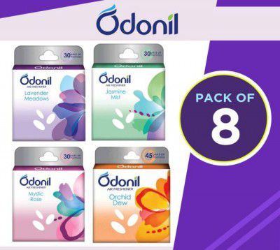 Odonil LEVENDER, JESMINE, MYSTIC ROSE , ORCHID DEW Blocks Blocks(6*50gm ...
