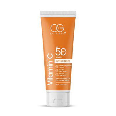 OG BEAUTY SCIENCE SPF 50 PA+++ Sunscreen with Vitamin C & Liquorice ...