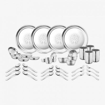 Pigeon Pack of 42 Stainless Steel Dinner Set (Steel) | Dealsmagnet.com