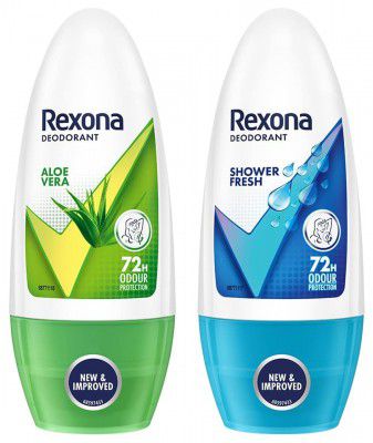 Rexona Aloe Vera Underarm Roll On Deodorant for Women, 50ml and Shower ...