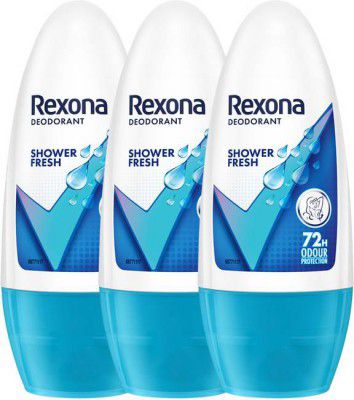 Rexona Shower Fresh Underarm Roll On Deodorant For Women, (150 ml, Pack ...