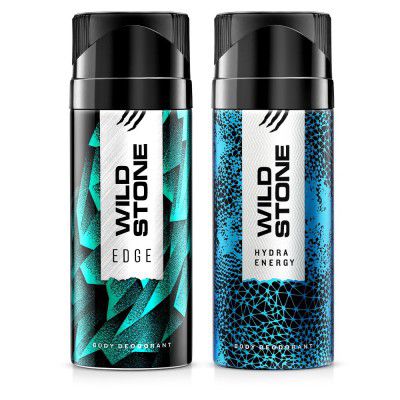 Wild Stone Edge and Hydra Energy Long Lasting Deodorants for Men, Pack ...