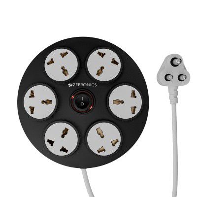 Zebronics Multi-Plug Power Extension Socket, 1440 Watts | Dealsmagnet.com